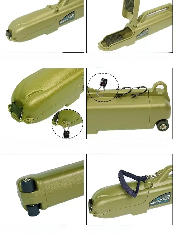 Sea Passion Portable Fiing Rod Tube with Lid Boat Fiing Long Distance ...