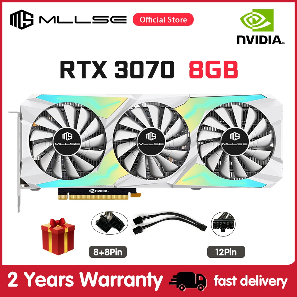Mllse placa gráfica rtx 3070 8gb nvidia gpu 12pin gddr6 256bit hdmi * 1 ...