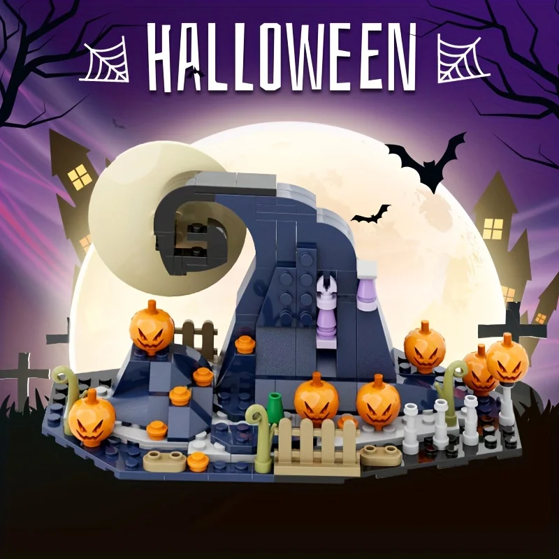 MOC Halloween Pumpkin Witch Nightmareal Before Christmas Building Block ...
