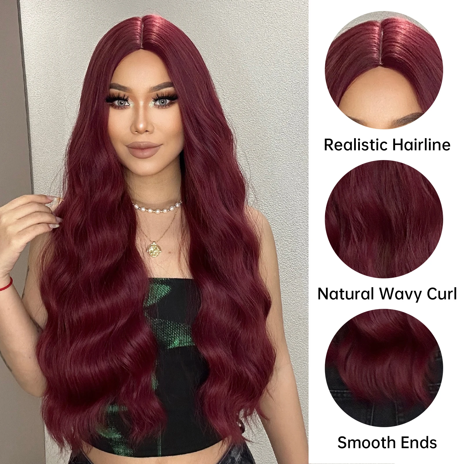 Long Dark Red Hair On Black Women