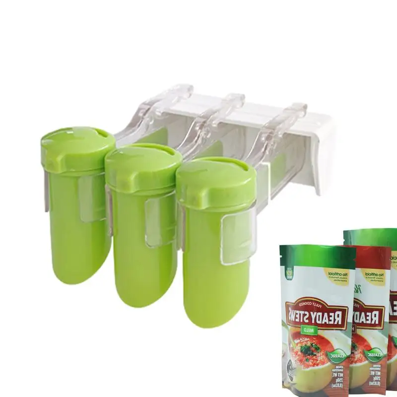 Spices-Pouch-Organizer-Wall-Mounted-Spices-Racks-Punch-Free-Wall ...