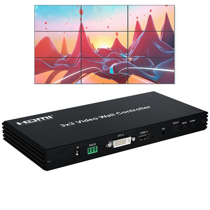 Video-Wall-Controller-3x3-1080P-60Hz-9-Channel-HDMI-Video-Wall ...