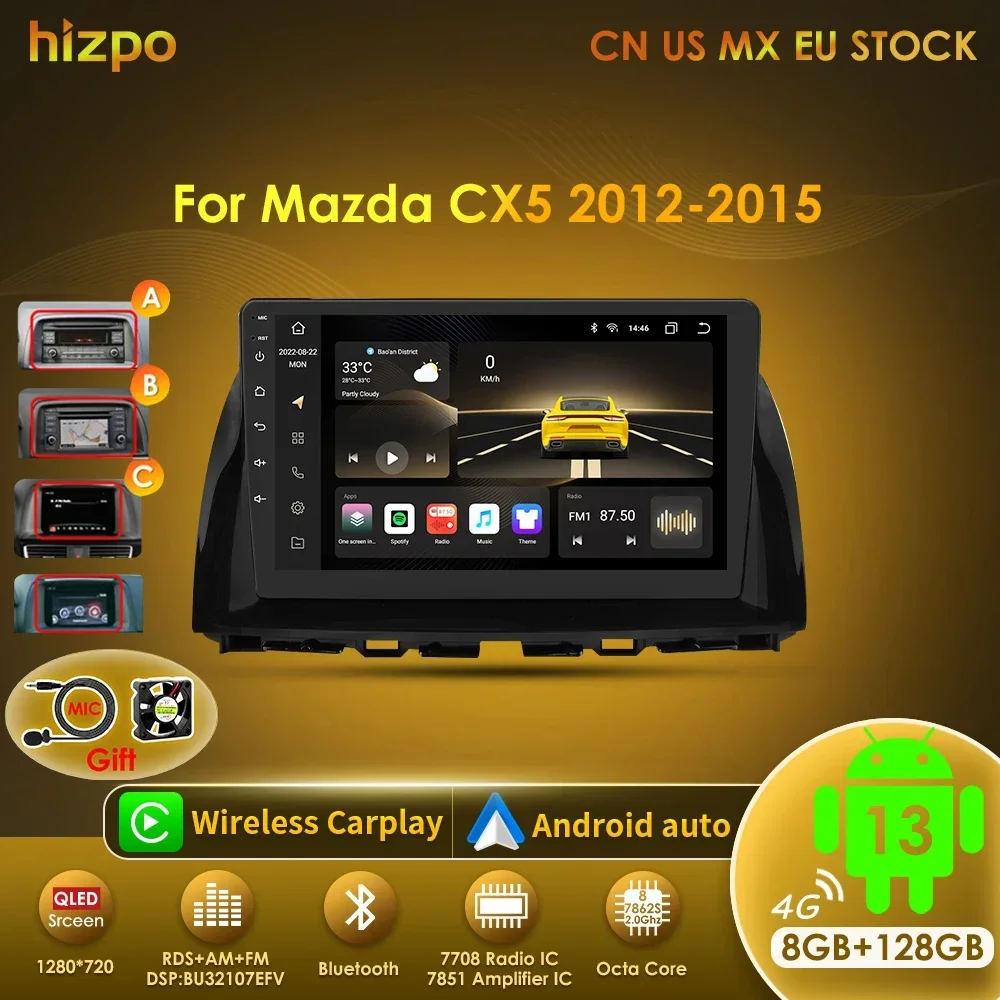 Hizpo-Android-13-Car-Multimedia-for-Mazda-CX5-CX-5-CX-5-2012-2015-Auto ...