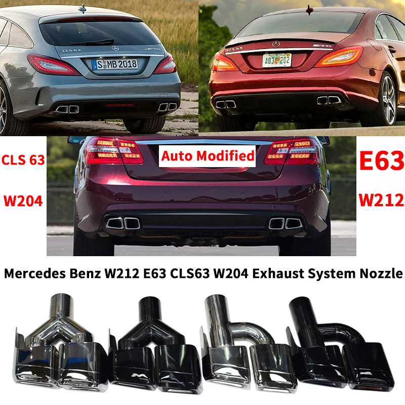 1pcs Exhaust Tip For Mercedes Benz W212 E63 CLS63 W204 Exhaust System ...