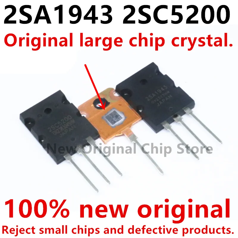 5PCS-5Pairs-100-Real-Original-New-2SC5200-2SA1943-Japan-Amplifier-Transistor-A1943-C5200-2SC5200 ...