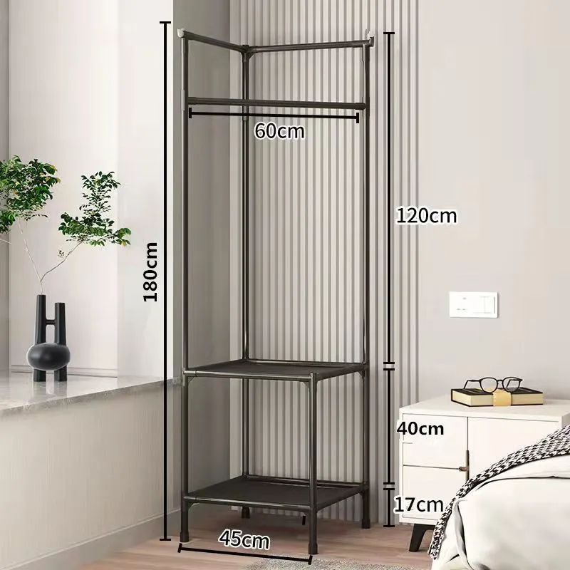 Wall-corner-clothes-rack-multi-layer-assembly-clothes-rack-bedroom ...
