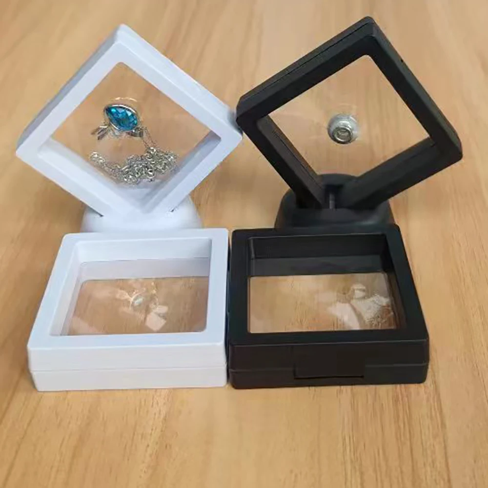 10Pcs-3D-Floating-Jewelry-Display-Box-PE-Film-Diamond-Storage-Case ...