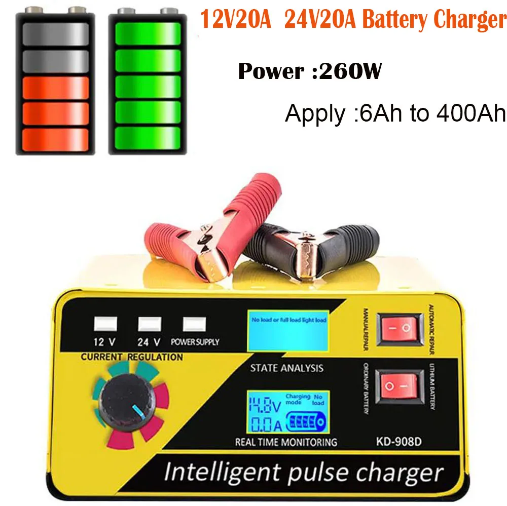 Adjustable-manual-car-battery-chargers-12V-20A-24V-20A-universal-pulse ...