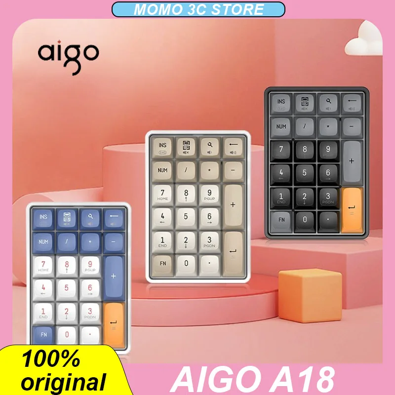 Aigo-A18-Numeric-Mechanical-Keyboard-Dual-Mode-2-4G-Wireless-Buletooth ...