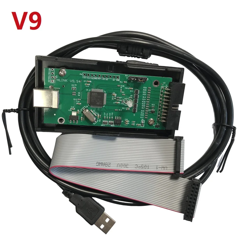 JLINK v9 Debug Tool For STM32 MCU For J-LINK v9 ARM Emulator USB Adapter JTAG SDW Debugging PK ...