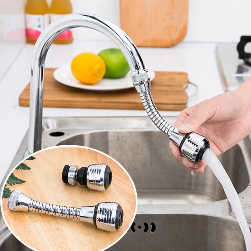 2 Modes 360 Rotatable Bubbler High Pressure Faucet Extender Water ...