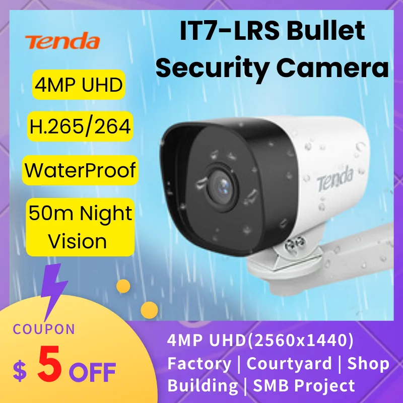Tenda IT7/IC7 4MP UHD Bullet/Conch Security Camera IT7-PRS POE Night ...