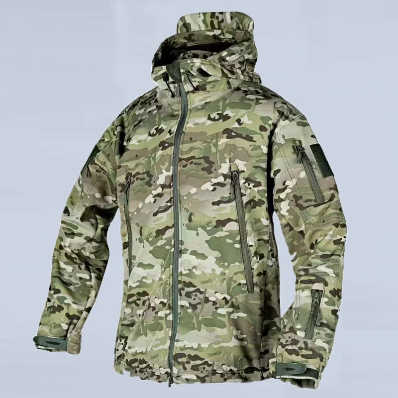 Men-Army-SoftShell-Tactical-Waterproof-Jackets-Hood-Coat-Combat ...
