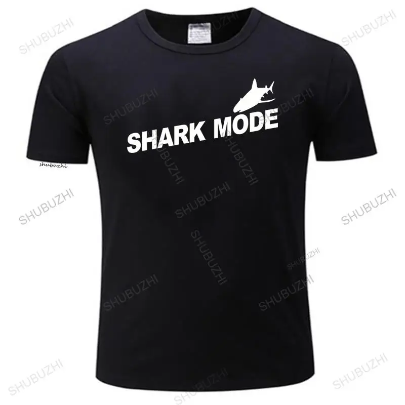 SHARK MODE MEN'S T SHIRT GYM FITNESS SPORT TOP URBAN FASHION OUTFIT ...