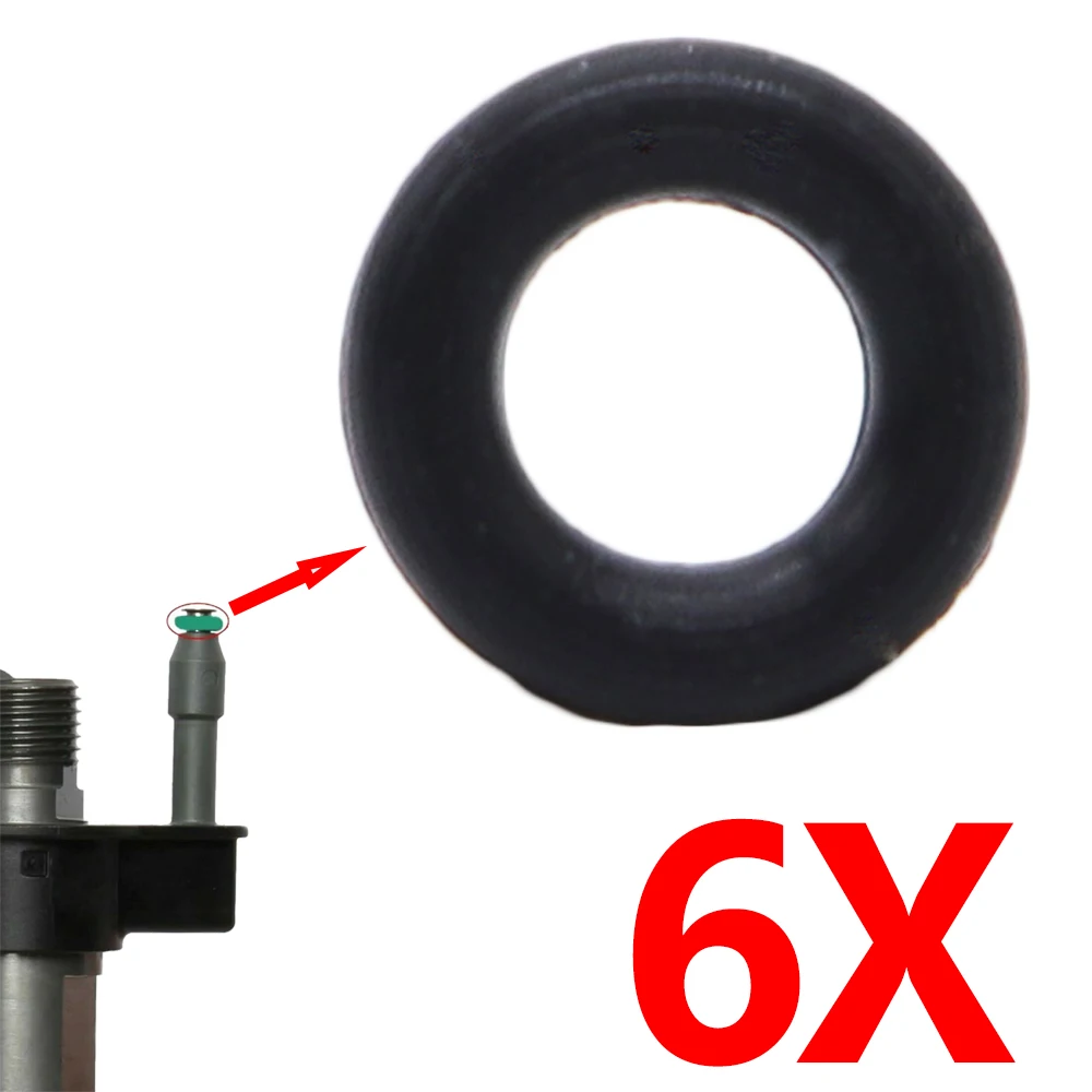 6X O Ring Rubber Injector Nozzle Holder Seal Kit Leak Off Gasket ...