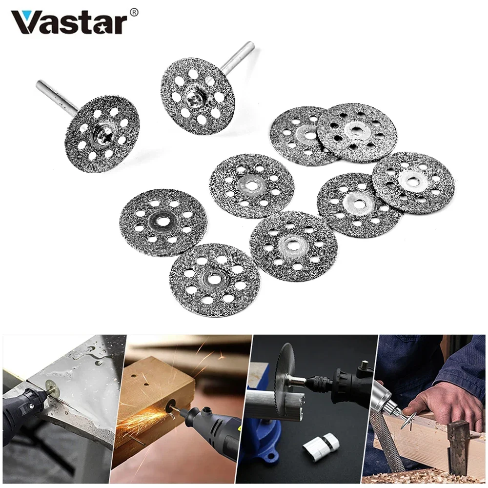 10Pcs-22mm-Mini-Sharp-Diamond-Cut-Off-Rotary-Tool-Cutting-Disc-Disks ...