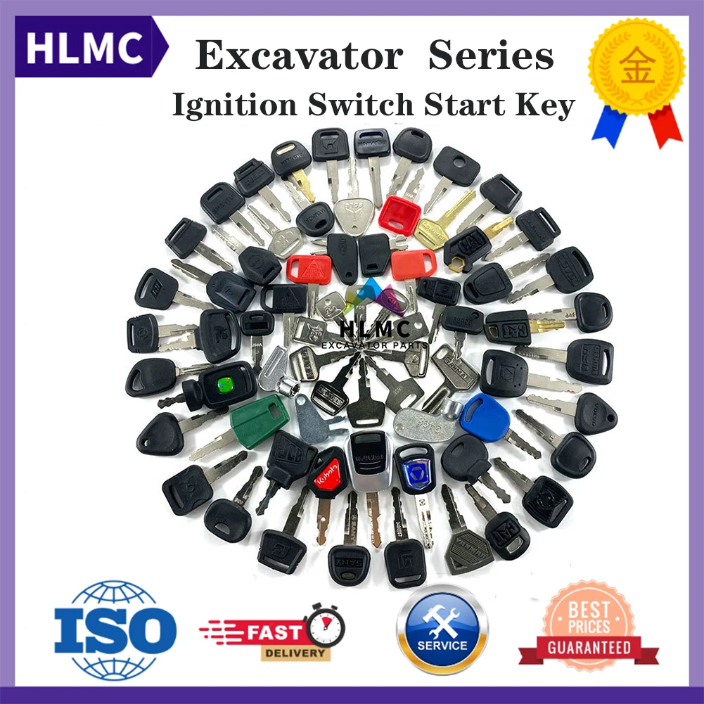 Excavator Spare Parts Key Set Construction Machinery Spare Key Ignition ...