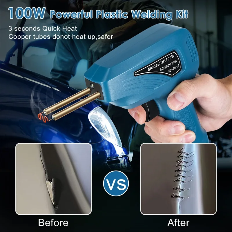 100W-HOT-Stapler-Plastic-Welder-Heat-Gun-Plastic-Welding-Machine-Bumper ...