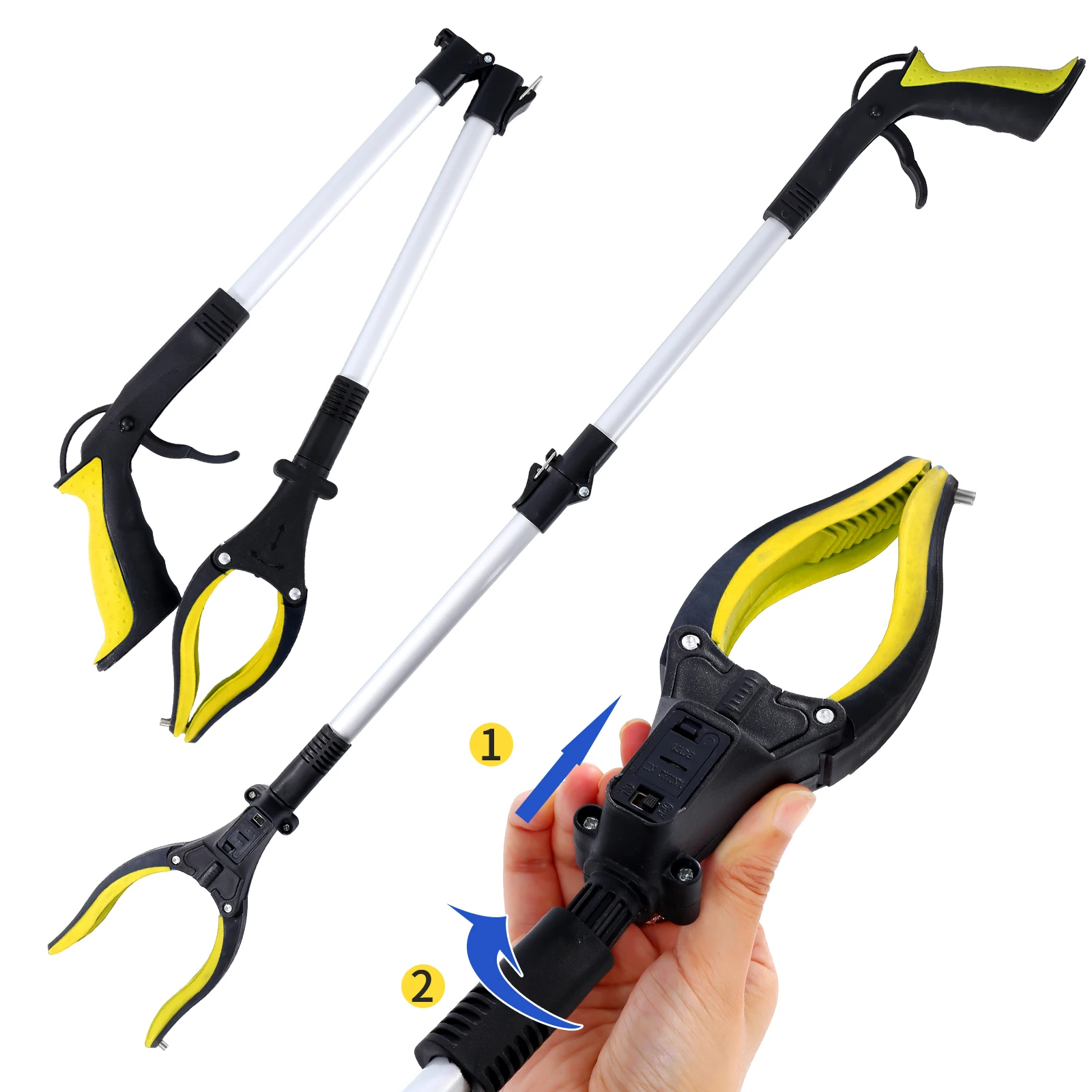 Non-slip-portable-garbage-clip-foldable-gripper-capable-of-illuminating ...