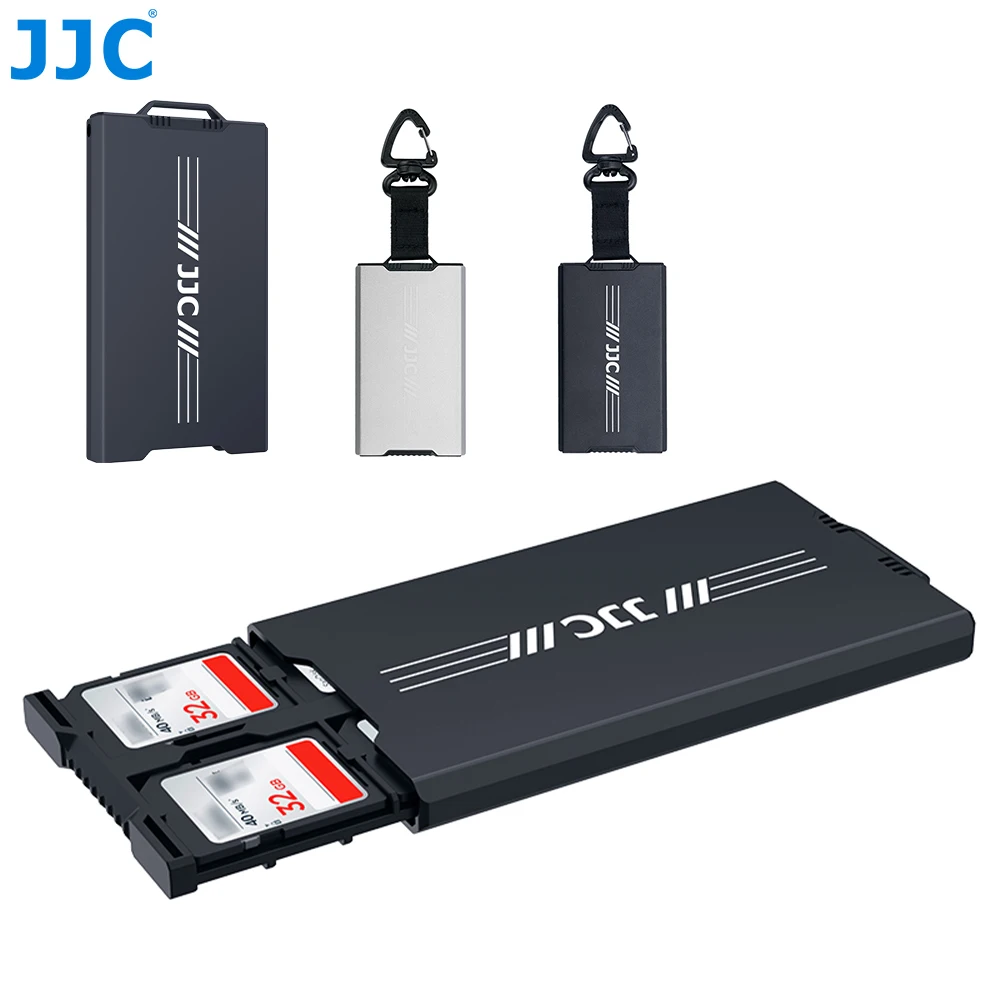JJC Pop up Design Ultra thin Memory Card Case Portable Metal Hard ...