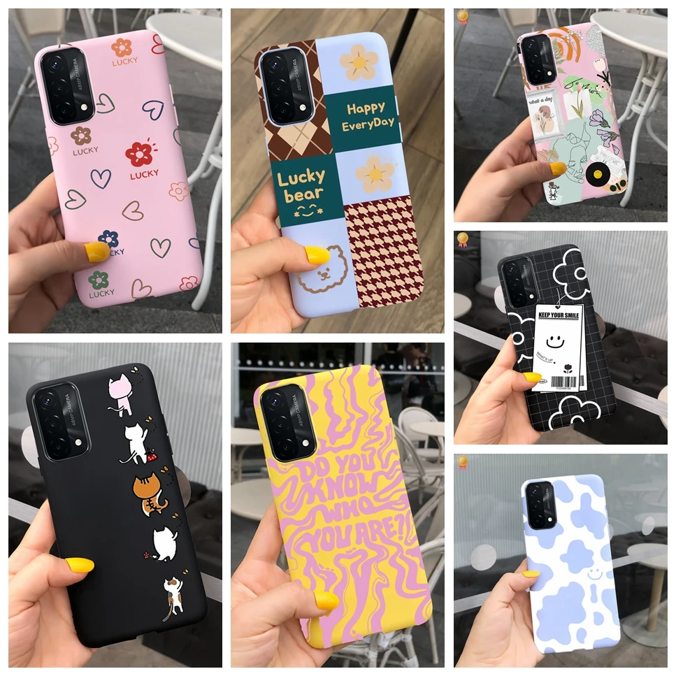 For-Oppo-F19-F19S-4G-Global-Case-Soft-Silicone-Black-Pink-TPU-Cartoon ...