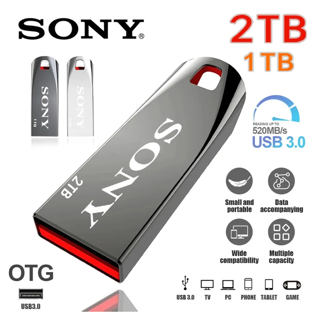 SONY-unidad-Flash-USB-3-0-de-2TB-1TB-2TB-gran-capacidad-almacenamiento ...