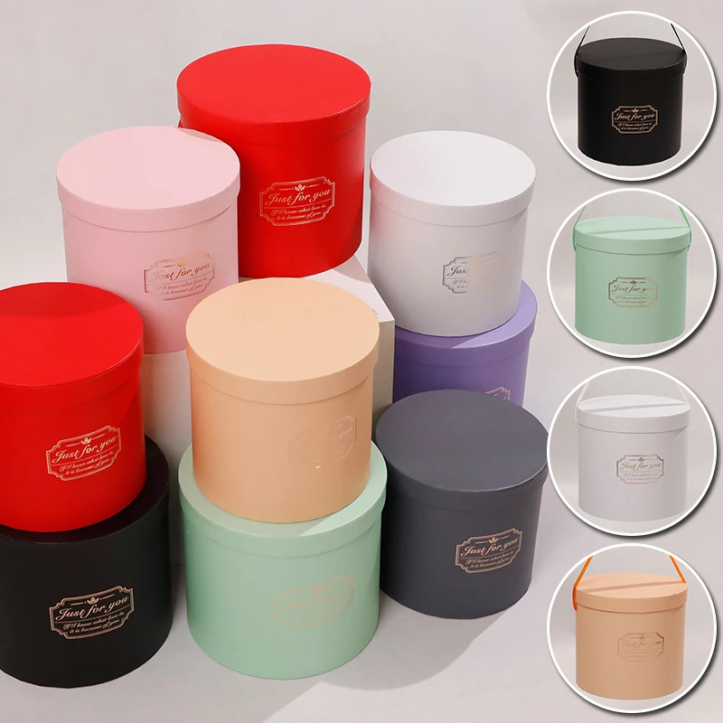 Portable-Round-Flower-Bucket-Gift-Packaging-Box-Wedding-Valentine-s-Day ...