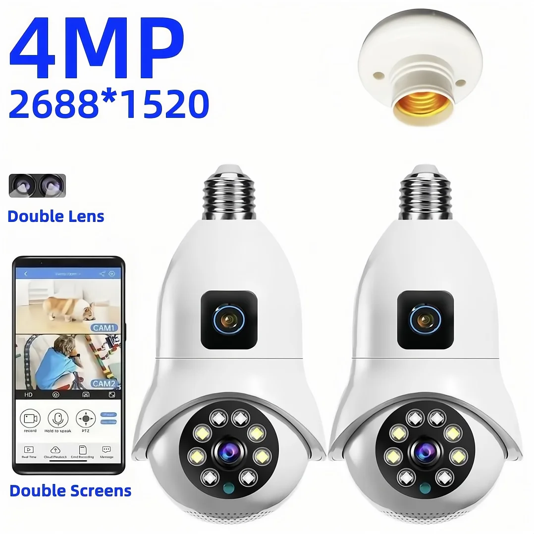 4MP-Duel-Screens-Duel-Lens-Light-Bulb-Camera-Night-Vision-Two-Way-Voice ...