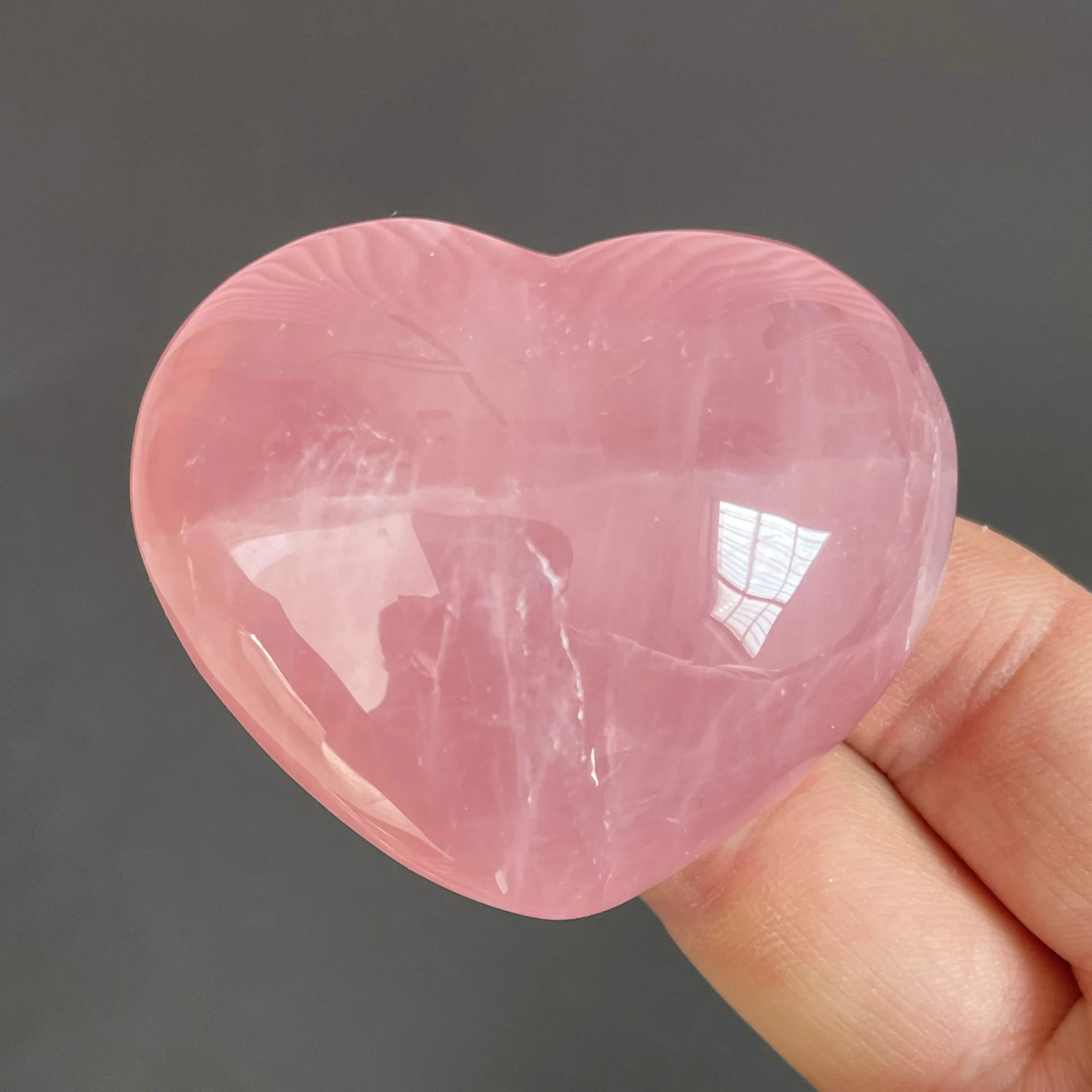 Natural-Hand-Carved-Rose-Quartz-Heart-Rough-Polished-Pink-Crystal-Love ...