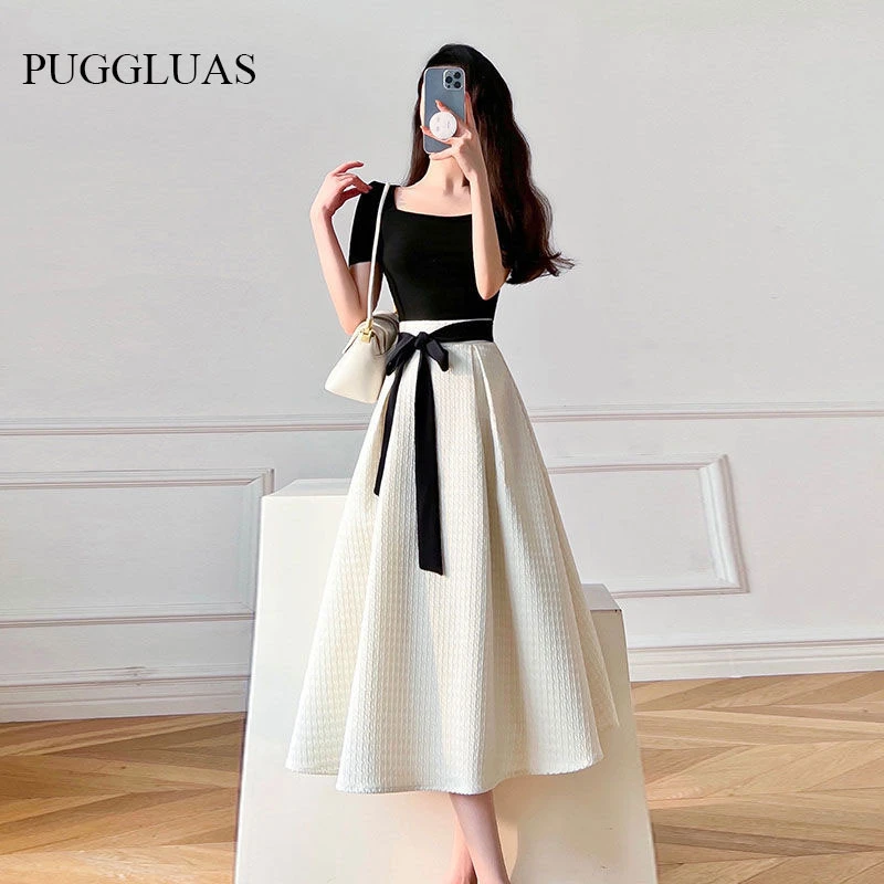 Summer Elegant Two Piece Women Skirt Sets Retro Office Lady Outfits ...