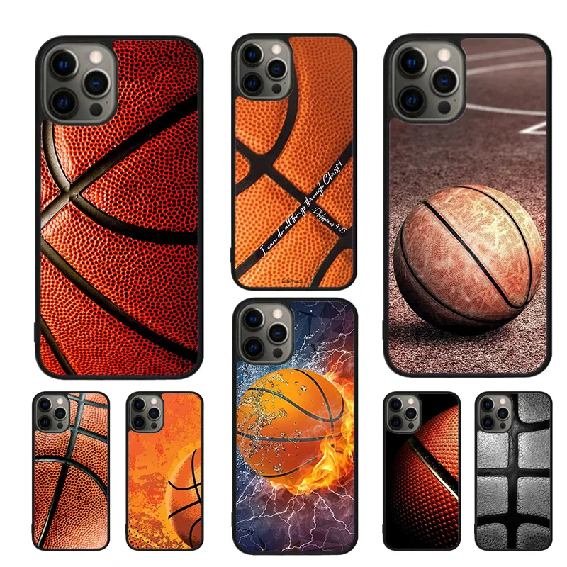 Basketball-Textured-Phone-Case-For-iphone-16-15-14-11-12-13-mini-Pro-XR ...