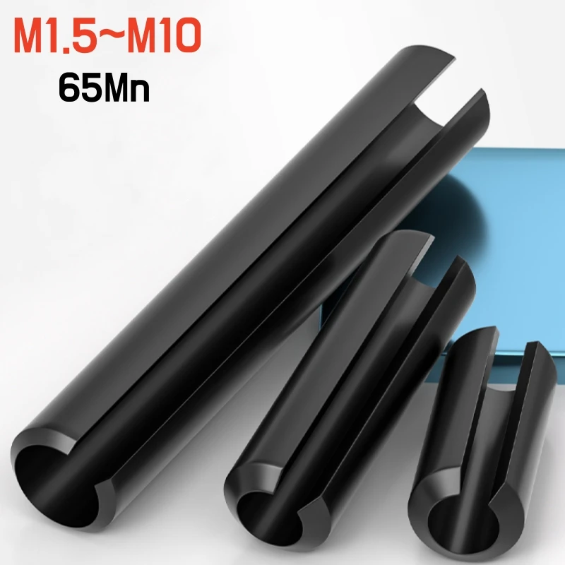3-100pcs-Roll-Pin-Elastic-Cylindrical-Cotter-Pins-Black-65Mn-Steel ...