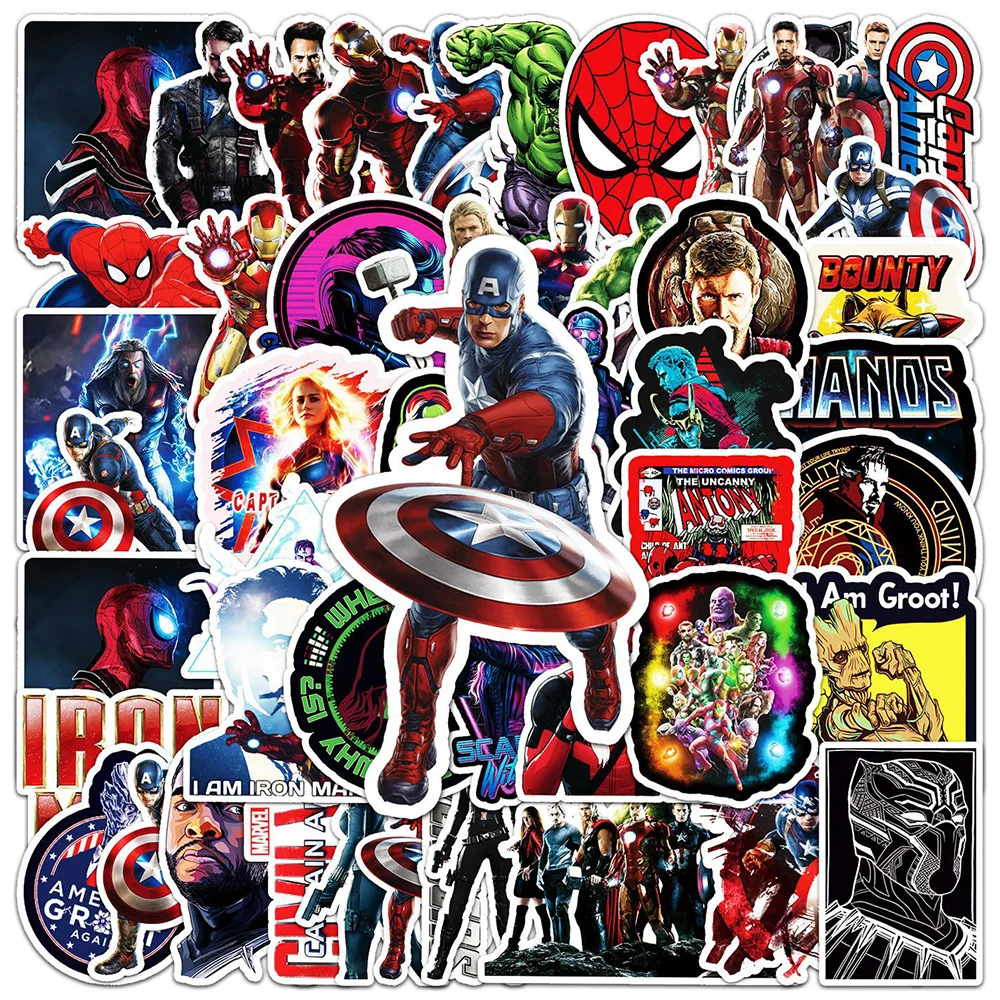 10-30-52pcs-Cartoon-Super-Hero-Stickers-Captain-America-Spiderman-Iron ...