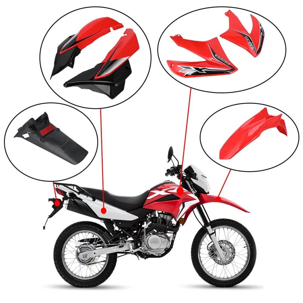 Motorcycle-Front-Rear-Fender-Side-Cover-Frame-Guard-For-HONDA-XR150L-XR ...