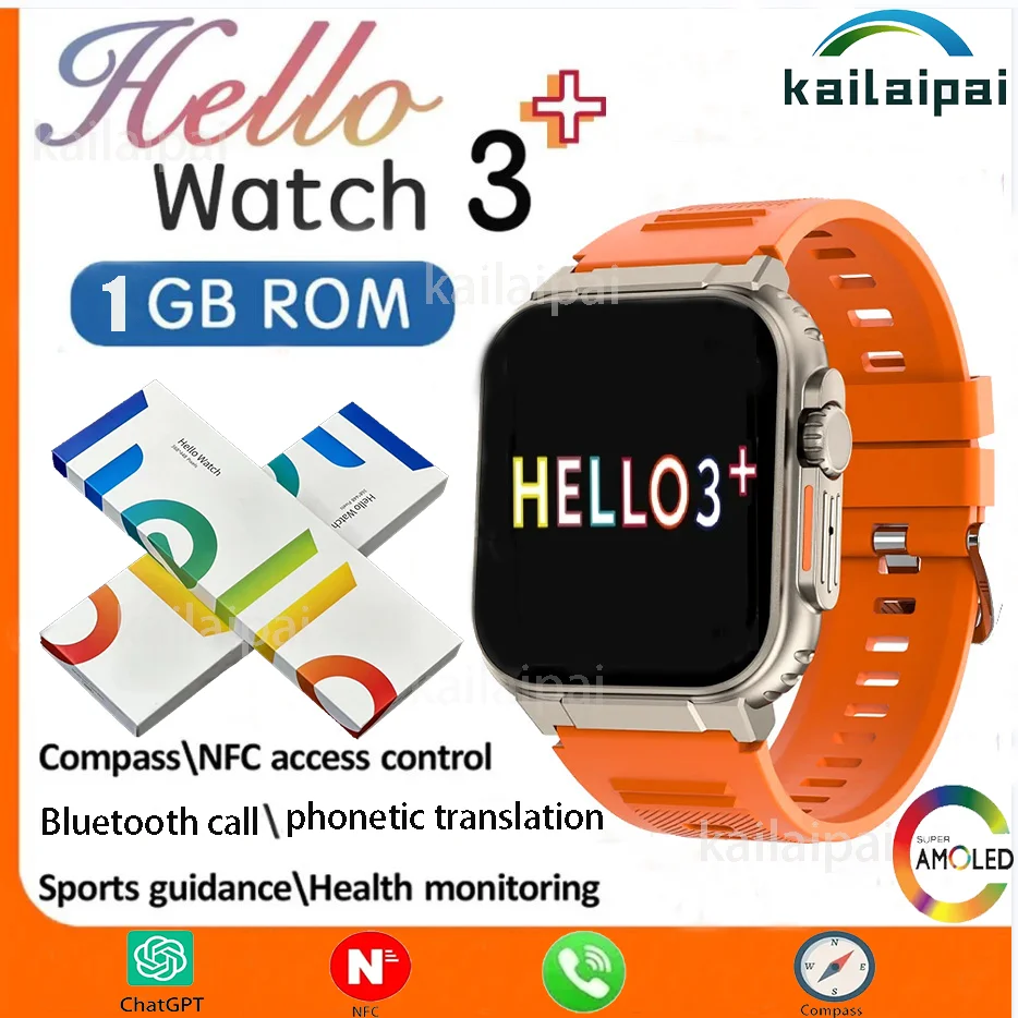 Original-Hello-Watch-3-Plus-Ultra-Smart-Watch-serie-9-pantalla-Amoled ...