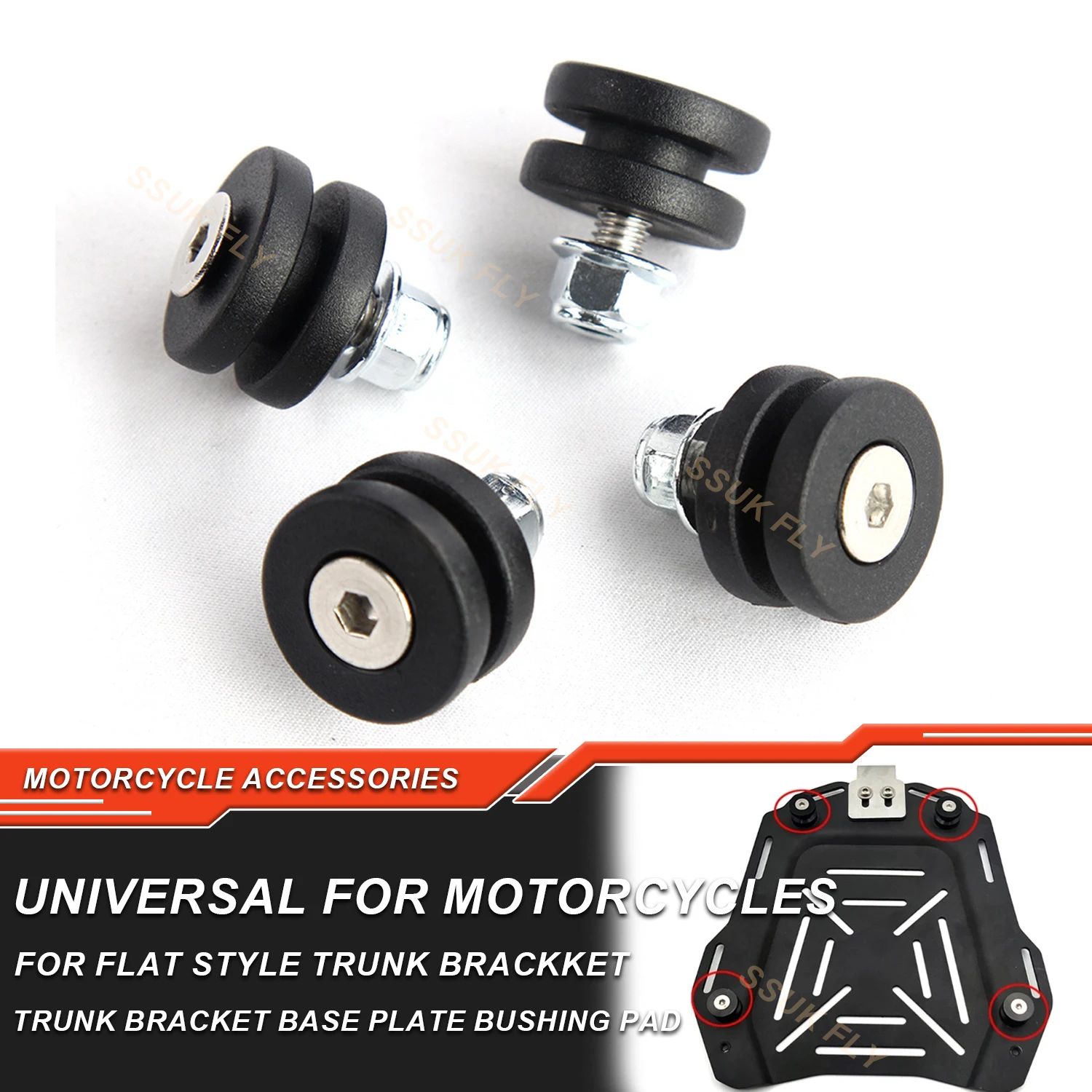 4PCS-Plastic-Universal-Motorcycle-Tail-Top-Box-Helmet-Trunk-Rear-Side ...