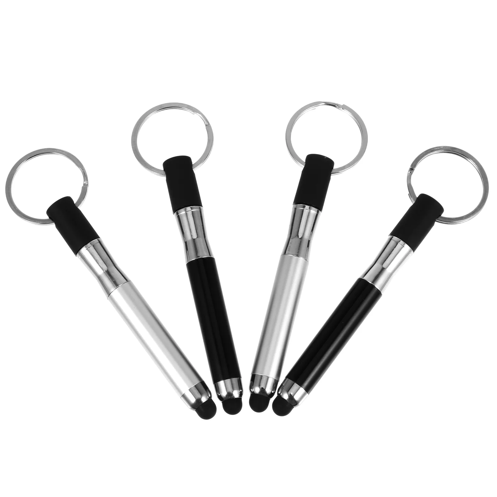 4 Pcs Black Pens Ballpoint Drawing Pen Key Chain Stylus Pen Painting ...