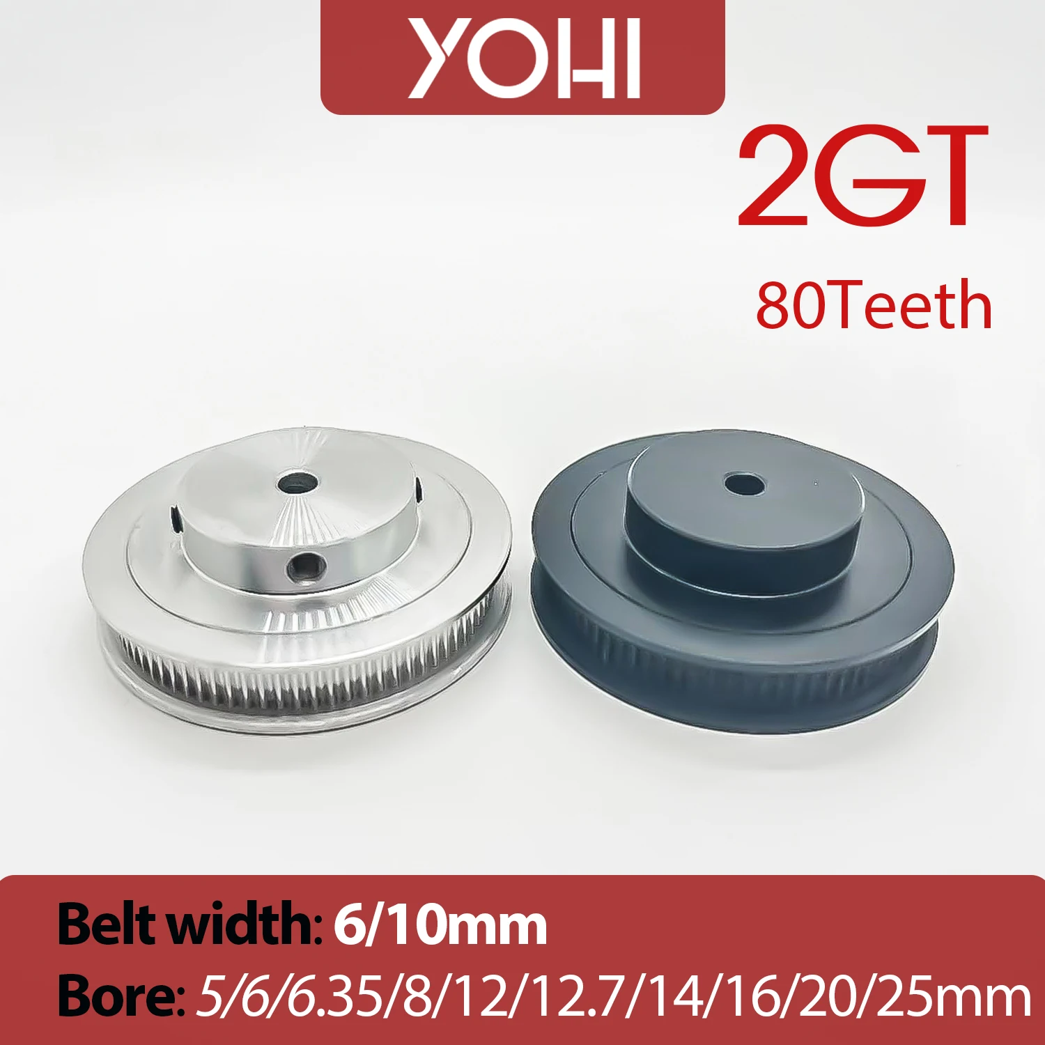 2GT-Timing-Pulley-80Teeth-GT2-2M-Synchronous-Wheel-80Teeth-Belt-Width-6 ...