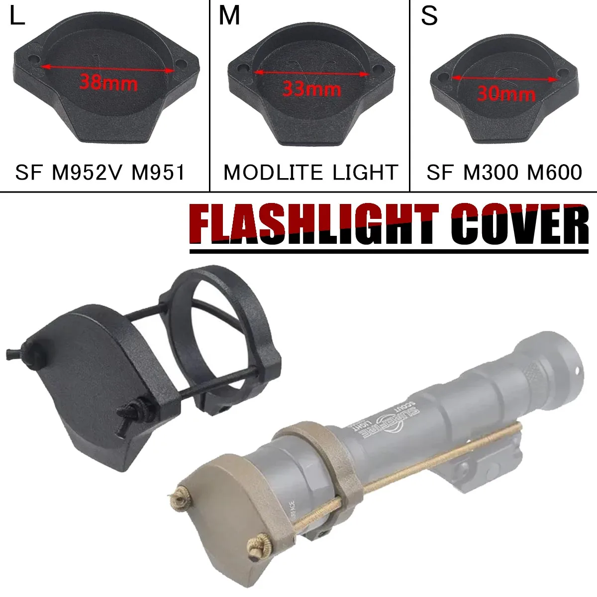 Surefire Flashlight Lens Protective Cover M300 M600 M952V M951 Mod ...