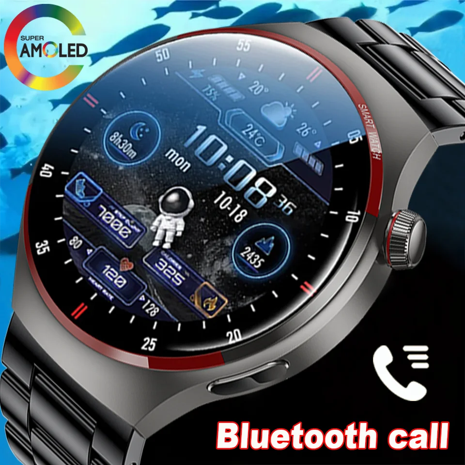 For-HUAWEI-GT-Pro-GPS-NFC-Smart-Watch-Men-360-360-AMOLED-Screen-Heart ...