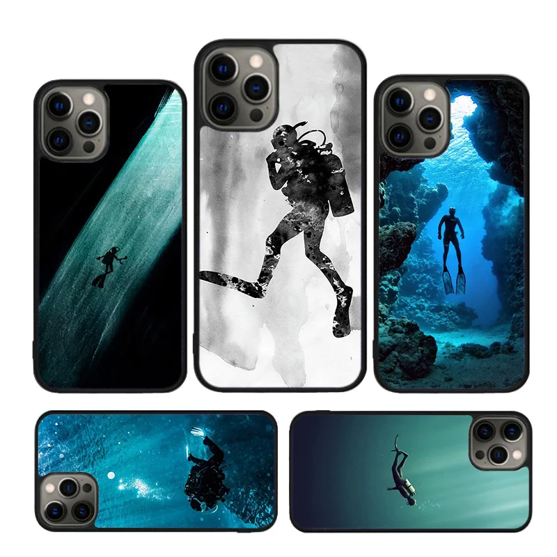 Dive-Scuba-Diver-Shark-Diving-Phone-Cases-for-iPhone-15-14-12-13-mini-6 ...