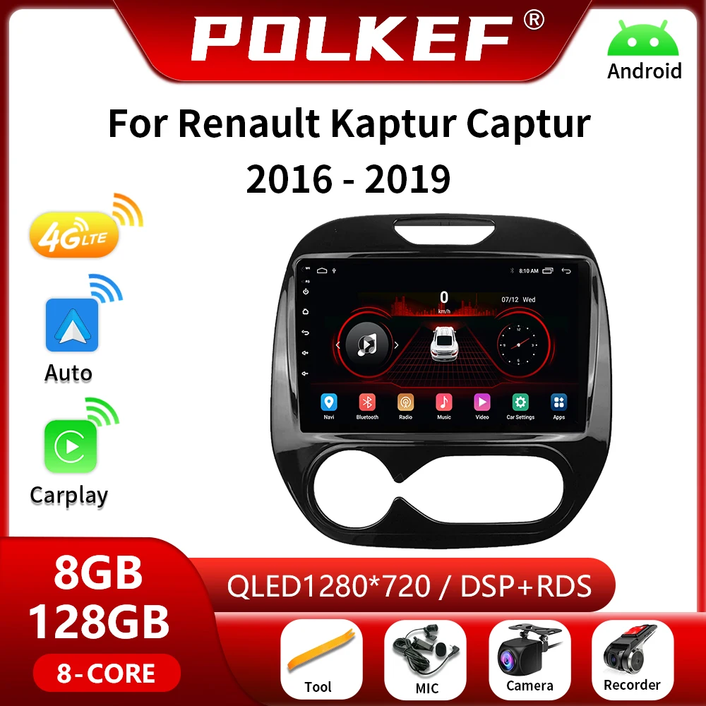 Android-13-Auto-Radio-For-Renault-Kaptur-Captur-2016-2019-4G-Carplay ...