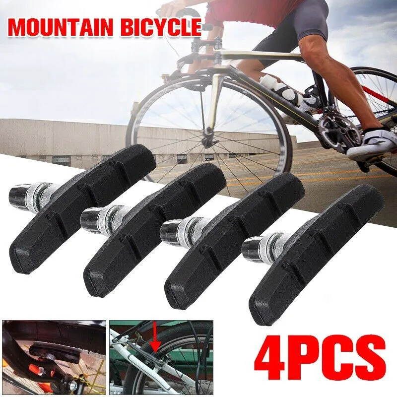 2Pairs-Durable-Bicycle-Silent-Brake-Pads-Cycling-V-Brake-Holder-Pads ...