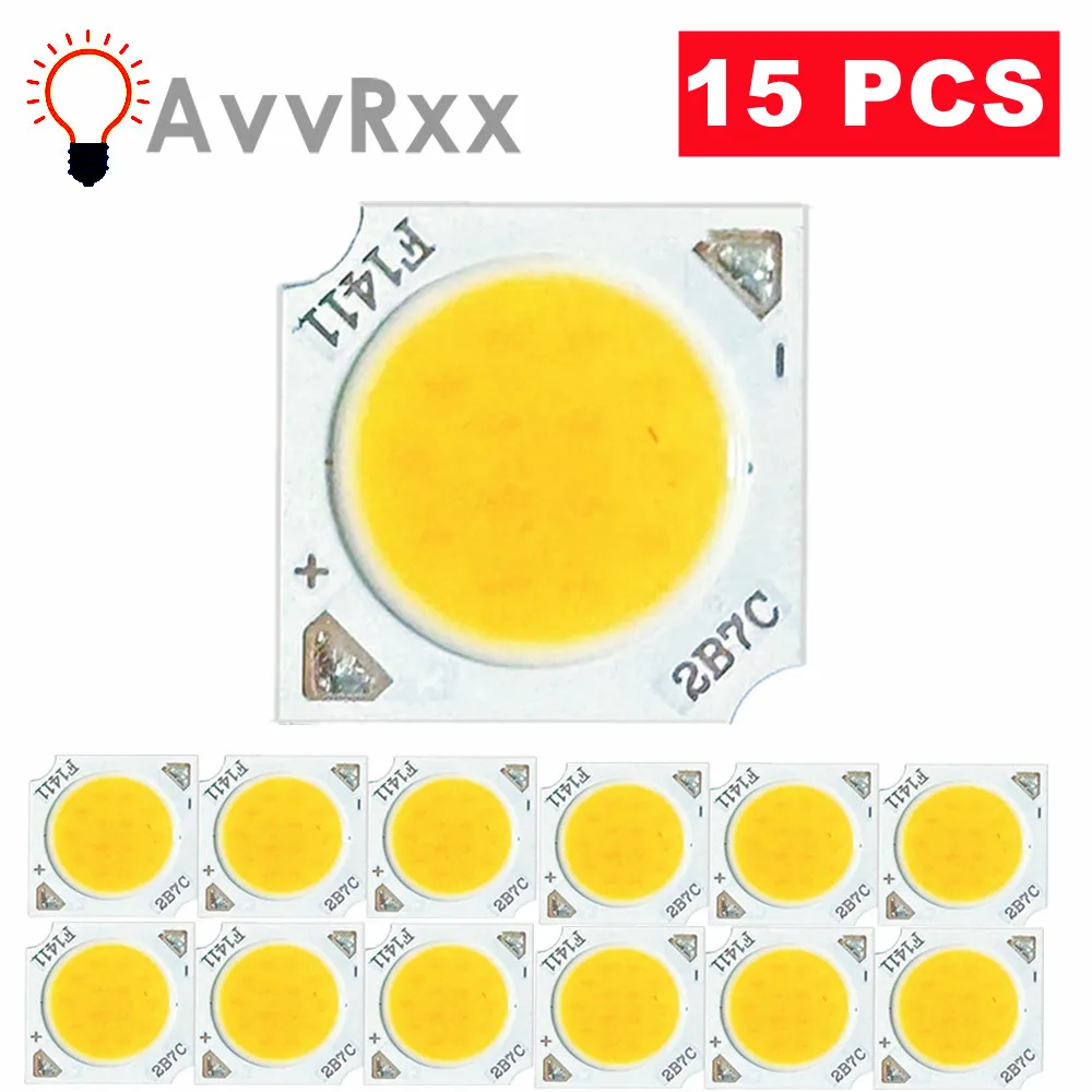 15pcs-7W-10W-12W-COB-LED-Chip-11mm-light-emitting-surface-3000K-4000K ...