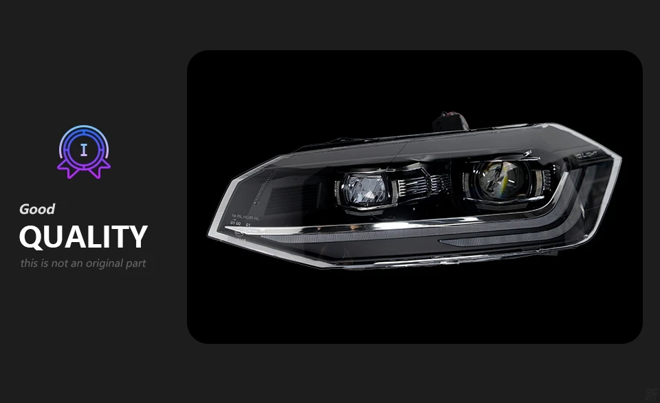 Car Lights For Vw Polo Led Headlight Projector Lens 2011-2018 Vento ...