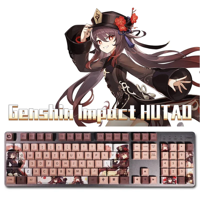 138-Keys-Genshin-Impact-HUTAO-KeyCaps-Game-Character-Key-Caps-PBT ...
