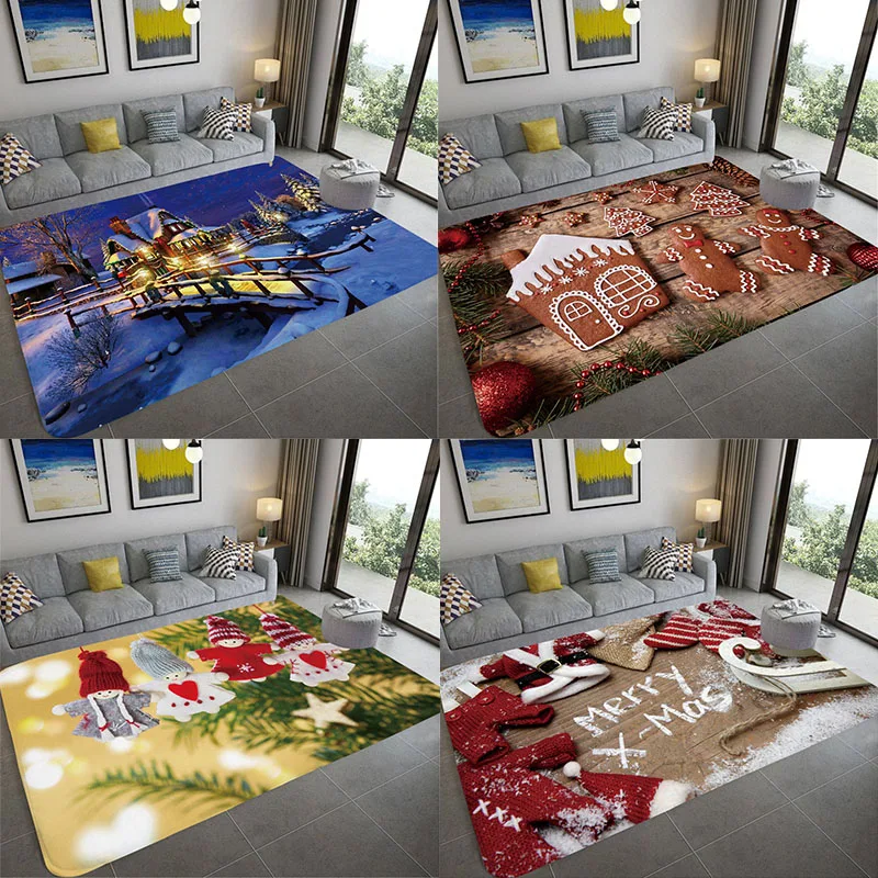 Customizable-Christmas-Carpet-Santa-Claus-Non-slip-Indoor-Living-Room ...