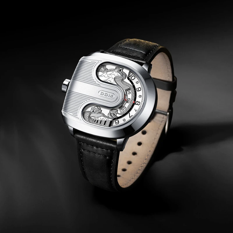 DOM trend personality novel U shaped design men's watch creative dial ...