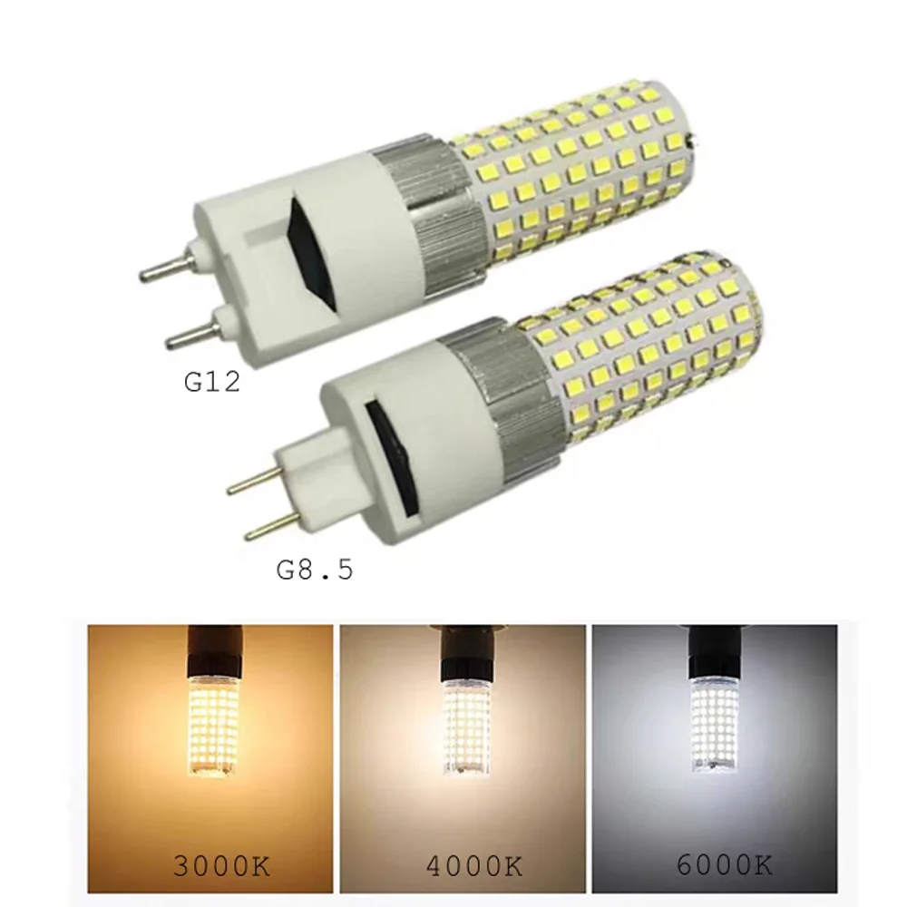 4000K G12 G8.5 LED Bulb Light AC85-265V 15W 20W 2000LM High Brightness ...