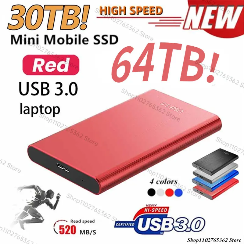 New Original Portable High Speed SSD 30TB External Hard Drive Mass ...